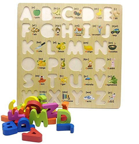 FunBlastWooden Capital Alphabet Puzzles With Pictures For Children Montessori Educational funblastwooden-capital-alphabet-puzzles-with-pictures-for-children-montessori-educational