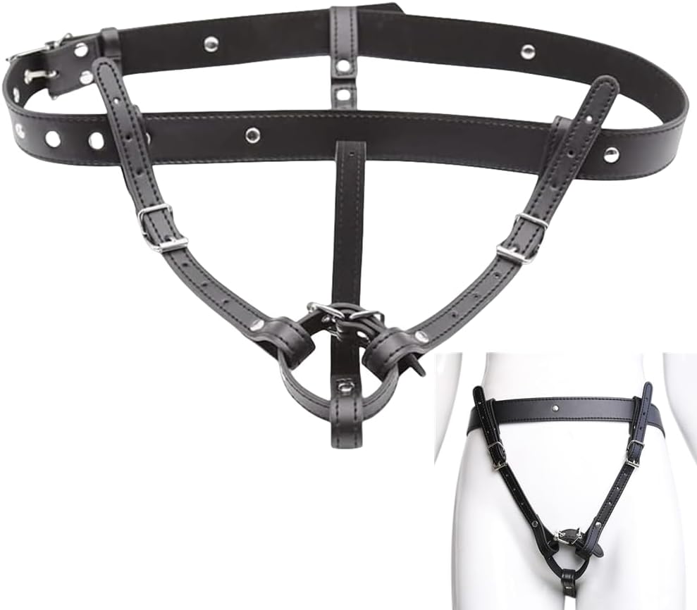 Amazon.com: Pfylinqo Chastity Belt Harness Strap On Dildo String Chastity Cage Anti-Off Device ...