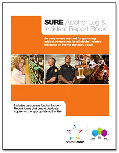 SURE Alcohol Log & Incident Report Book | Amazon.com.br