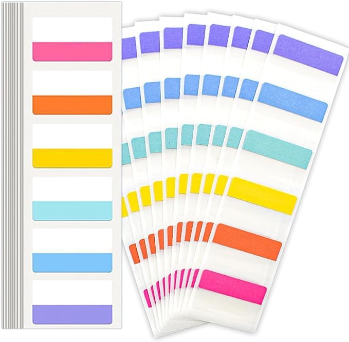Levin 120pcs 6 Color Sticky Index Tabs, Morandi Sticky Note Tabs for ...