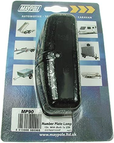 Maypole 090 Number Plate Lamp , White : Amazon.co.uk: Automotive