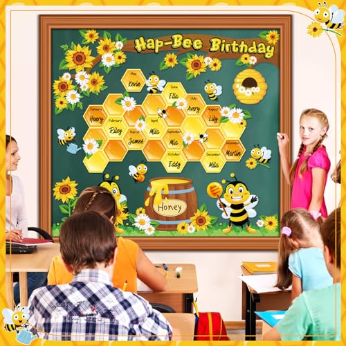 Snapklik.com : Bee Bulletin Board Set Decorations Summer Bee Sunflower ...