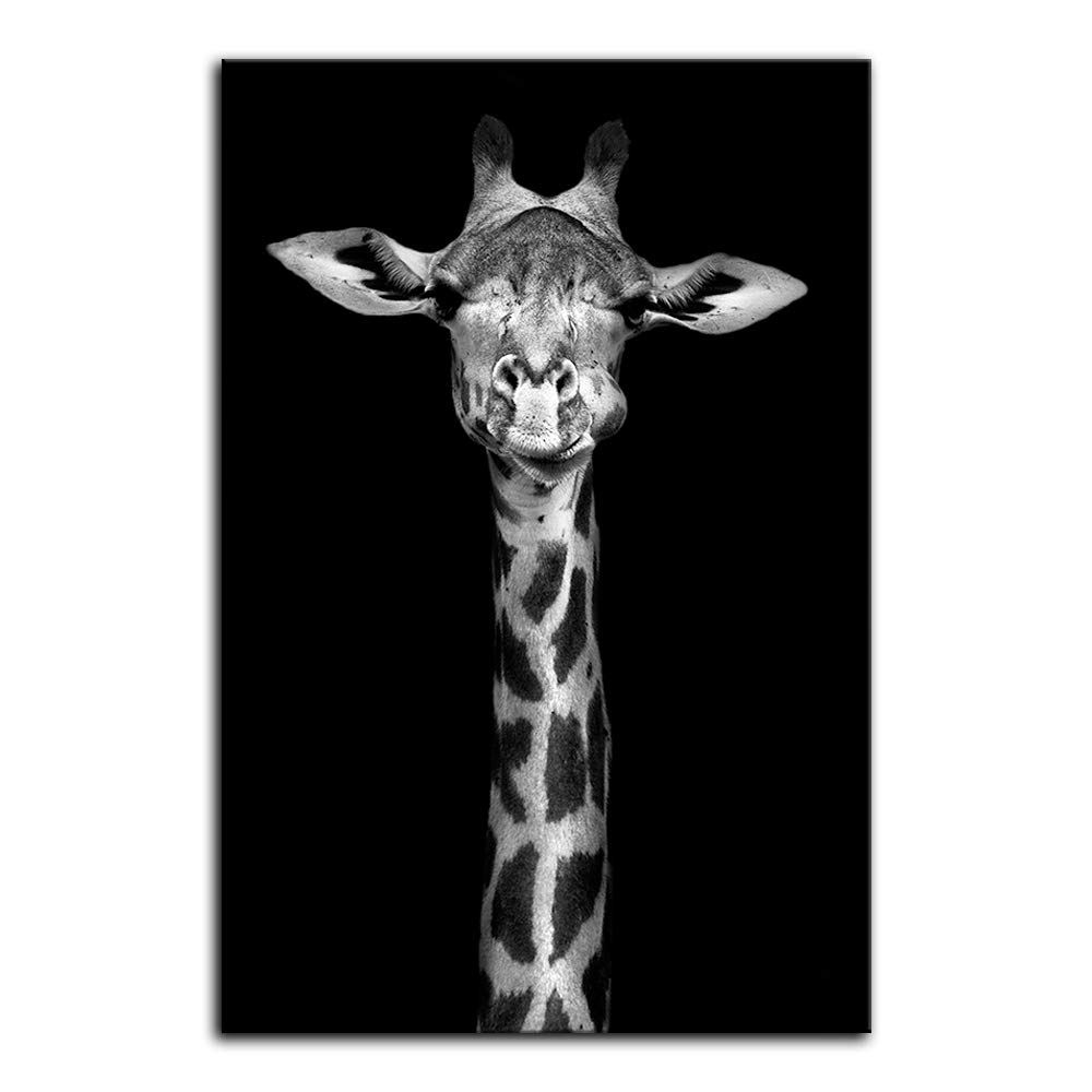 Black And White Giraffe Print