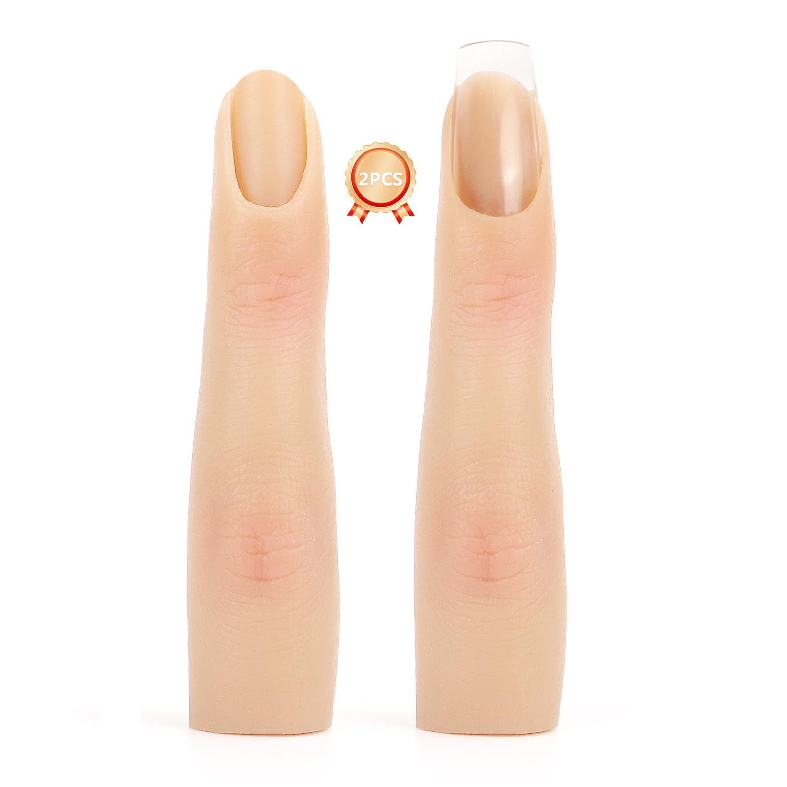 Amazon.com: 2 Pieces Silicone Practice Fingers for Acrylic Nails, Fake ...