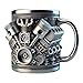 V8 Engine Stainless Steel Mug, V8 Engines Steel Coffee Cup, Engine ...