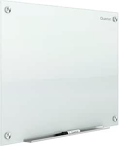 Quartet Magnetic Glass Dry Erase White Board, 48"x 36" Whiteboard, Infinity Frameless Mounting ...