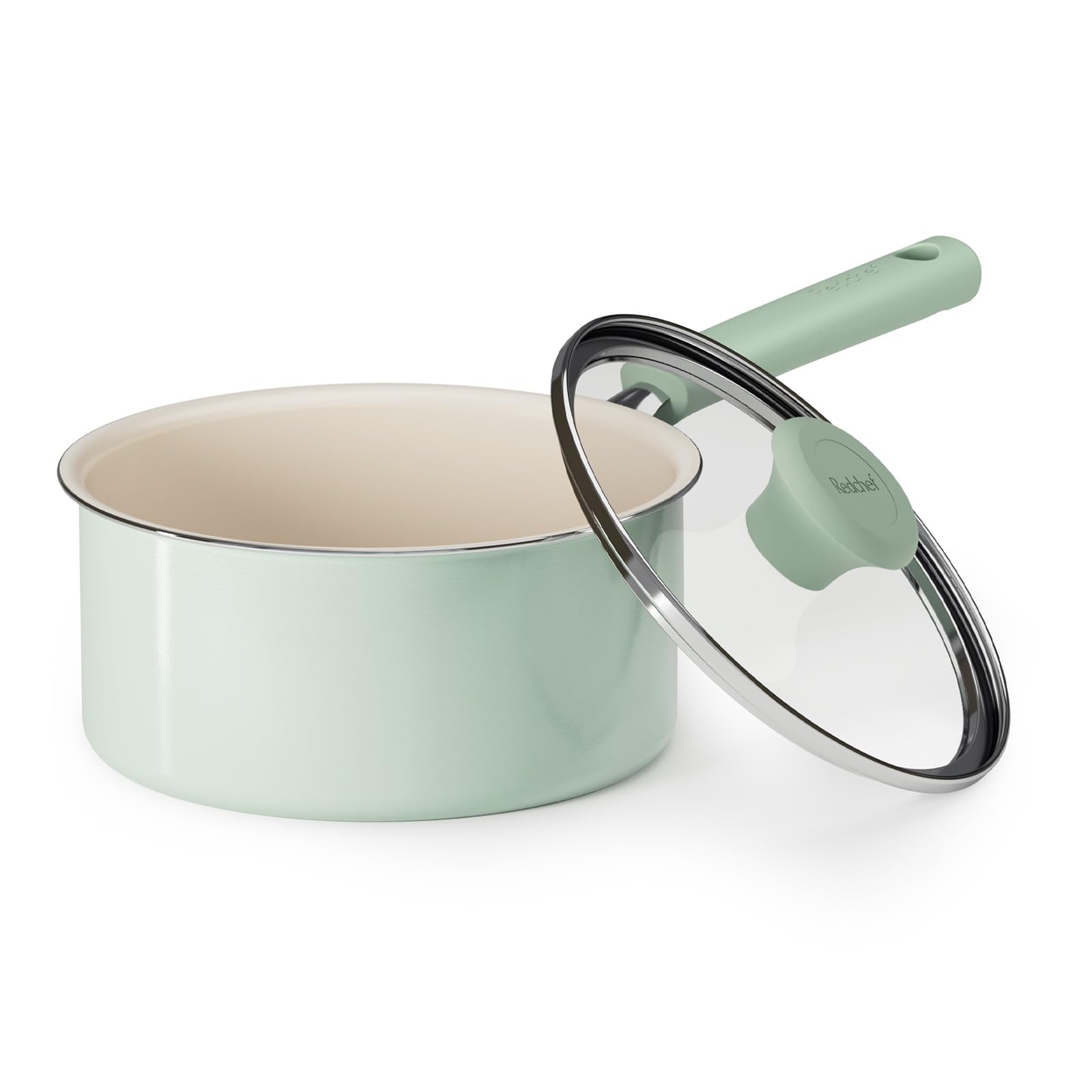 Amazon.com: Redchef Ceramic Nonstick Saucepan with Lid, 3QT Small ...