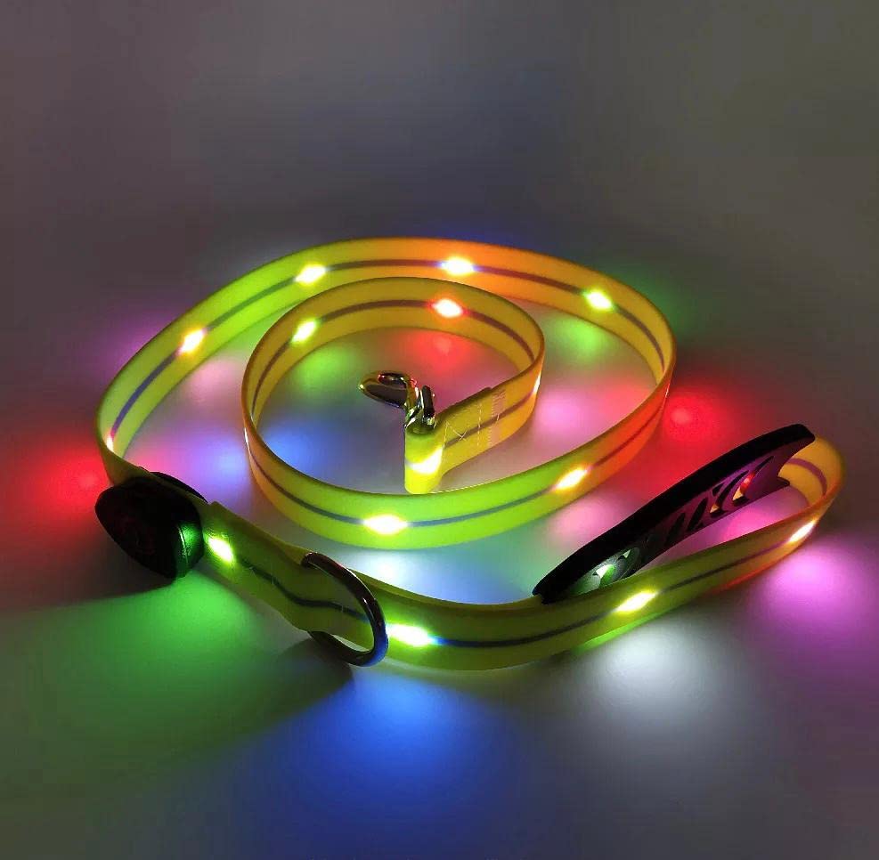 Amazon.com : Dog Leash-LED Waterproof Pet Dog Leash USB Rechargeable ...