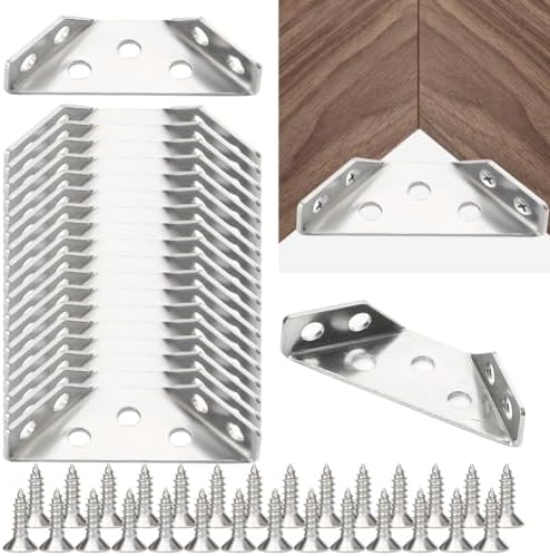 Yontree 20PCS Universal Stainless Steel Furniture Corner Connectors ...