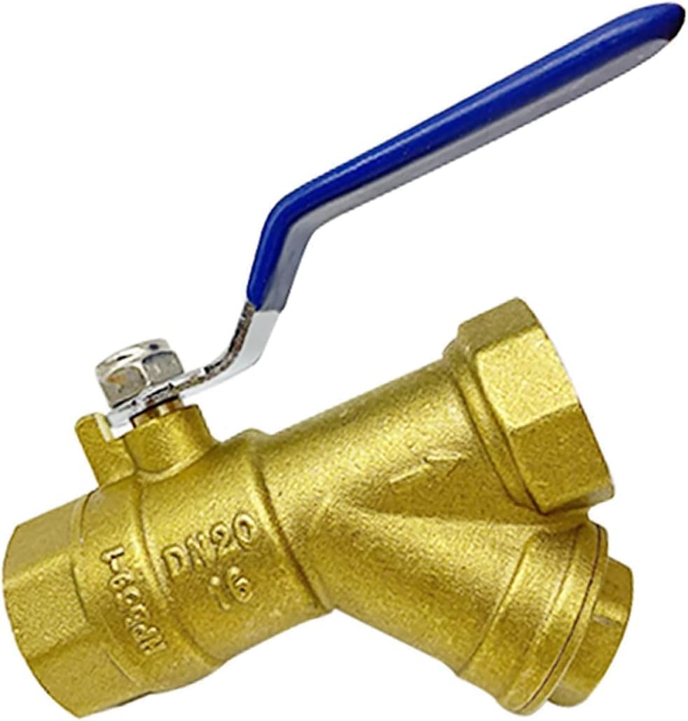 Amazon.com: Zipits Ball Valve Pipe Fittings Connector Brass Strainer ...