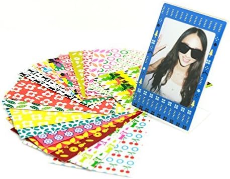 CAIUL 20 Different Colorful Sticker Borders (20 Sheets) for Fuji Instax ...