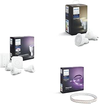Philips Hue GU10 Starter Kit Bundle with Lightstrip : Amazon.co.uk ...