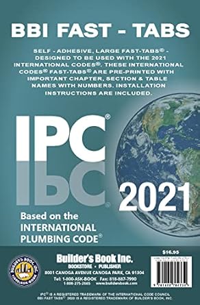 2021 International Plumbing Code (IPC) Fast-Tabs: Amazon.co.uk: Builder ...