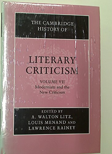 Amazon.com: The Cambridge History of Literary Criticism, Vol. 7 ...