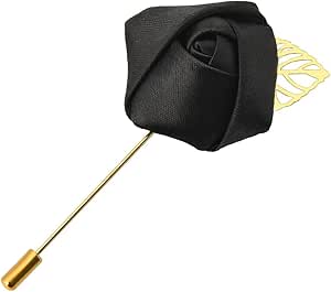 Amazon.com: Mens Lapel Pins for Suits Black Rose Brooch Pin for Men ...