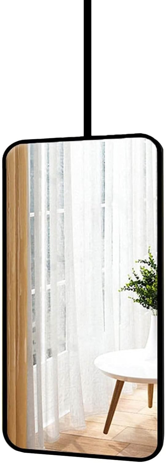 Amazon.com: Rectangular Rod Mirror Floating Bathroom Vanity Mirror for ...