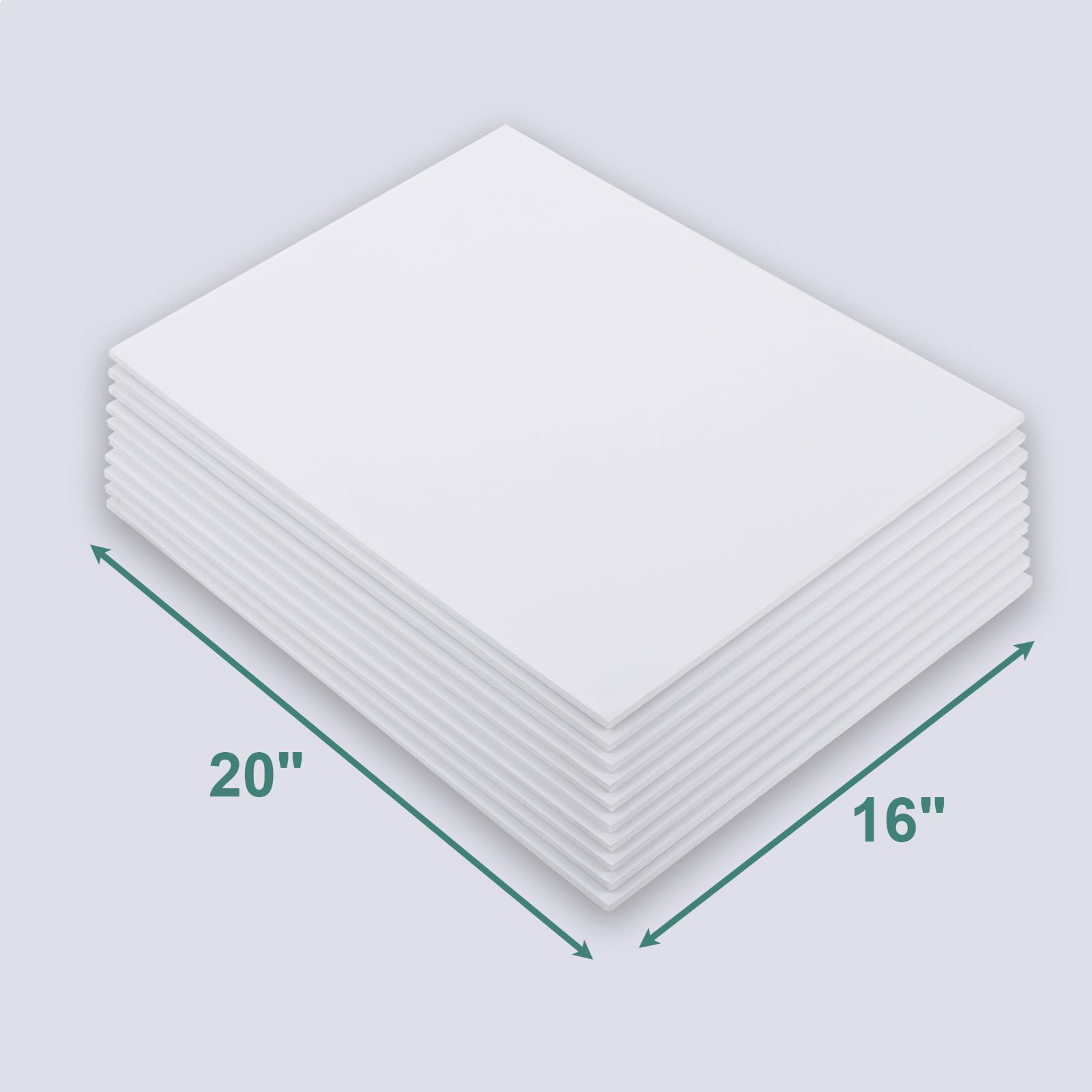 Craft Foam Board 48 Pcs White Foam Board Sheets 24x36 Inch - 3/16 ...