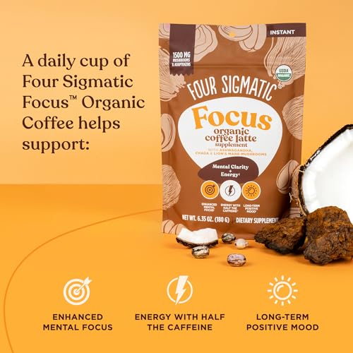 Snapklik.com : Focus Organic Mushroom Coffee Latte By Four Sigmatic ...