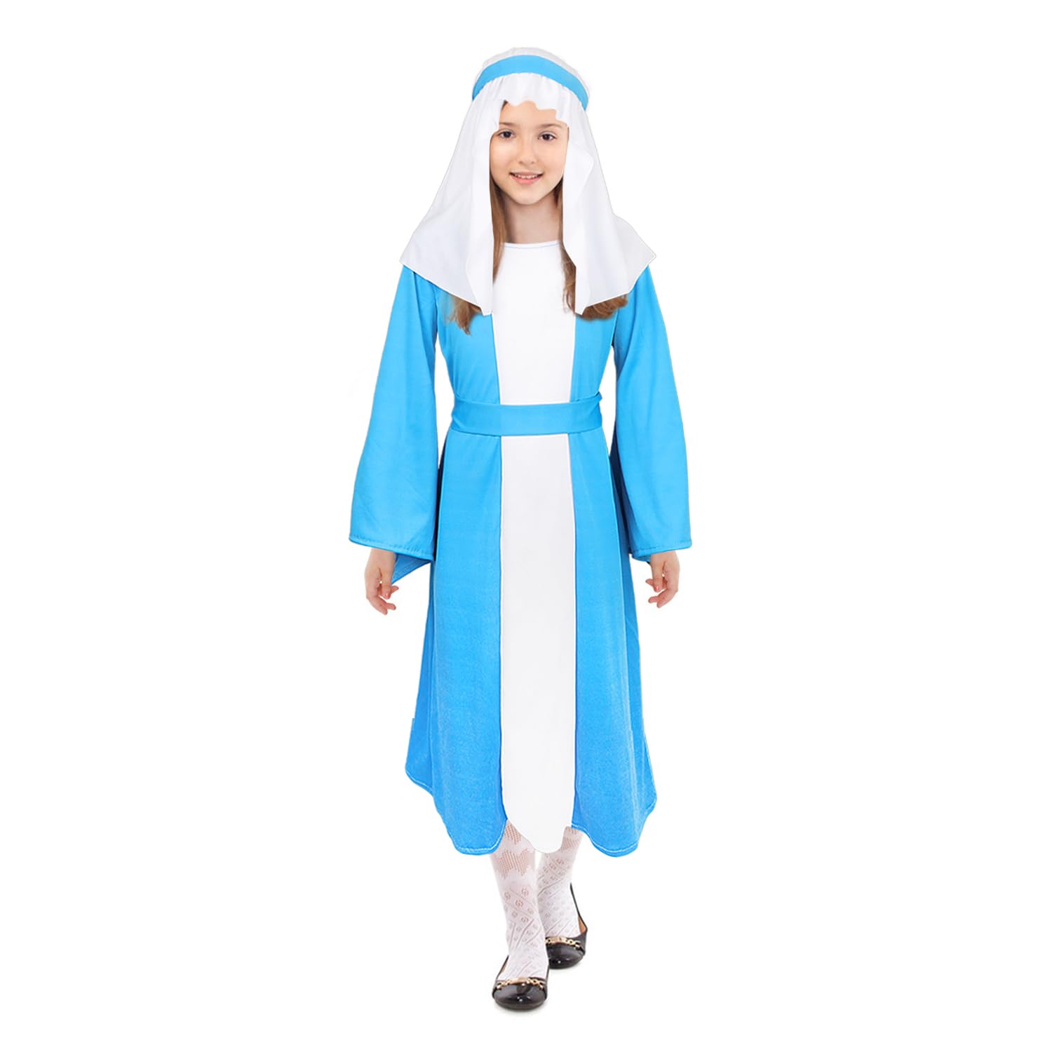 SULOLI Kids Nativity Costumes,Mary Nativity Costume 6-8 Kids Mary ...
