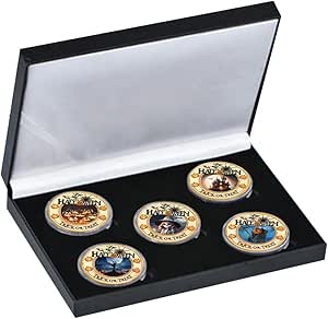 Amazon.com: 5pcs Trick Or Treat Halloween Commemorative Coins Set ...