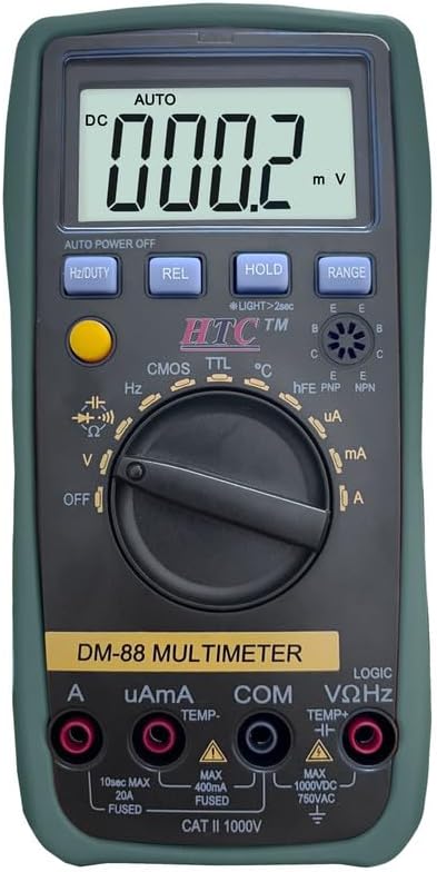 DM 88, HTC HAZARI TECH CONNECT True RMS Digital Multimeter with Diode ...