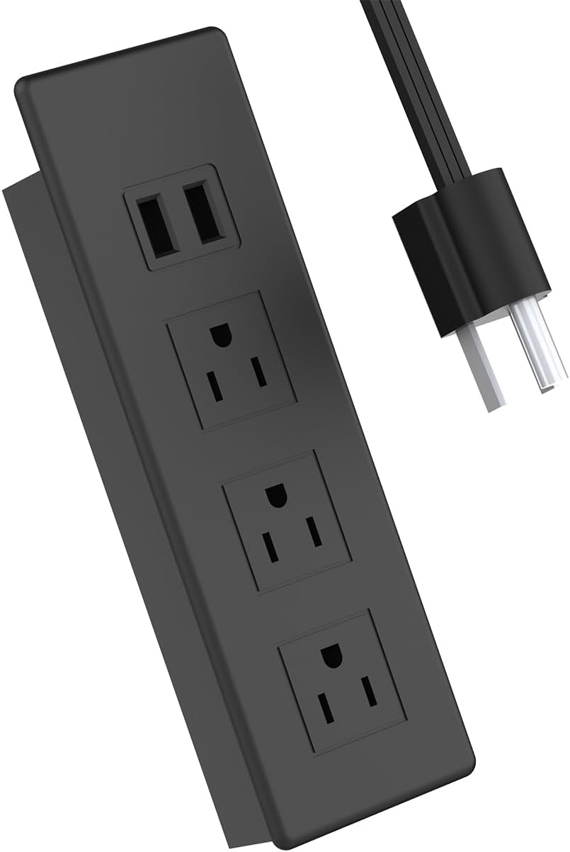 Amazon.com: Recessed Power Strip with Two USB-A, Charging Port Recessed ...