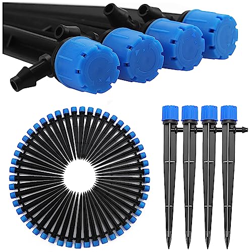 VooGenzek 50 PCS 360 Degree Adjustable Irrigation Dripper Sprinkler ...