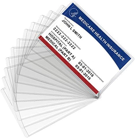 Amazon.com: Sooez 10 Pack New Medicare Card Holder Protector Sleeves ...