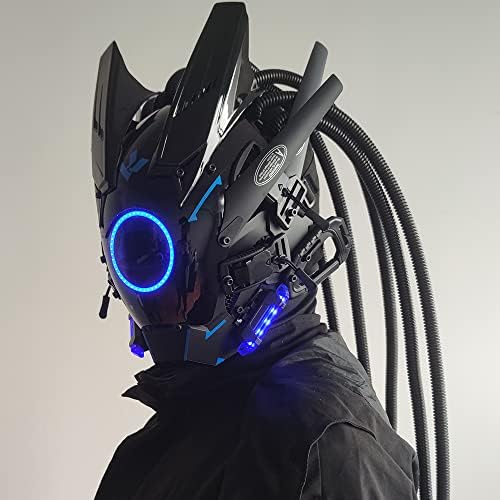Amazon.com: KYEDAY Punk Mask Cosplay for Men, Futuristic Punk Techwear ...