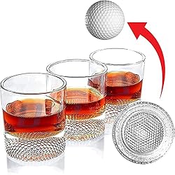 Amazon.com | Golf Ball Whiskey Glasses Set of 4 - 8oz by The Wine ...