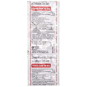 Triolsar 40 HS - Strip Pack of 10 Tablets : Amazon.in: Health ...