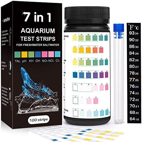 Aquarium Test Strips, 7 IN 1 Aquarium Test Kit, Fish Tank Test Strips ...