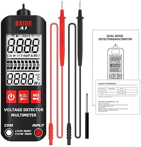 Digital Multimeter Tester Voltage Detector DC AC Voltmeter Anti-Burn ...
