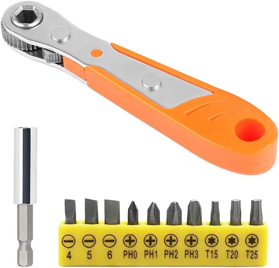 Amazon.com: Kigauru 12Pcs Mini Ratchet Wrench Set 1/4 Inch Ratchet ...