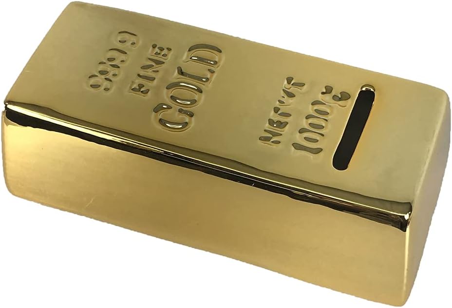 Amazon.com: Kikkerland Gold Bar Coin Bank, 1 EA - PB17 : Toys & Games