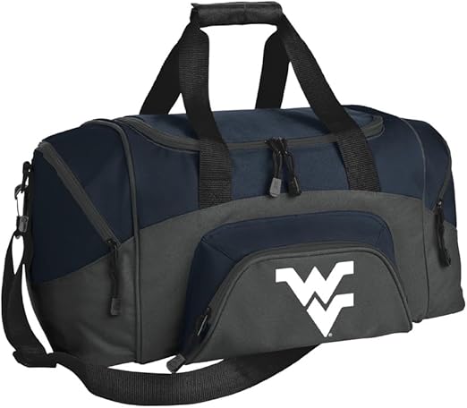 Amazon.com: SMALL West Virginia University Gym Bag Deluxe WVU Carryon ...