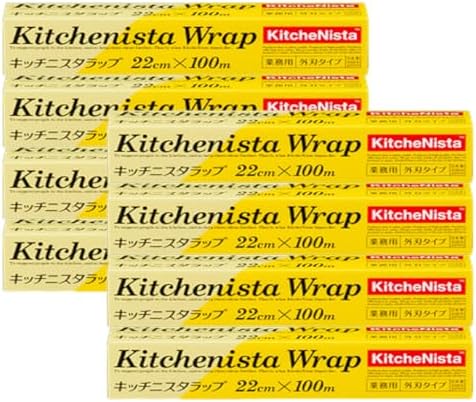 Amazon.co.jp: 【Amazon.co.jp 限定】KitchenNista(キッチニスタ) 家庭用 ラップ 22cm×100m ×8本セット : ドラッグストア