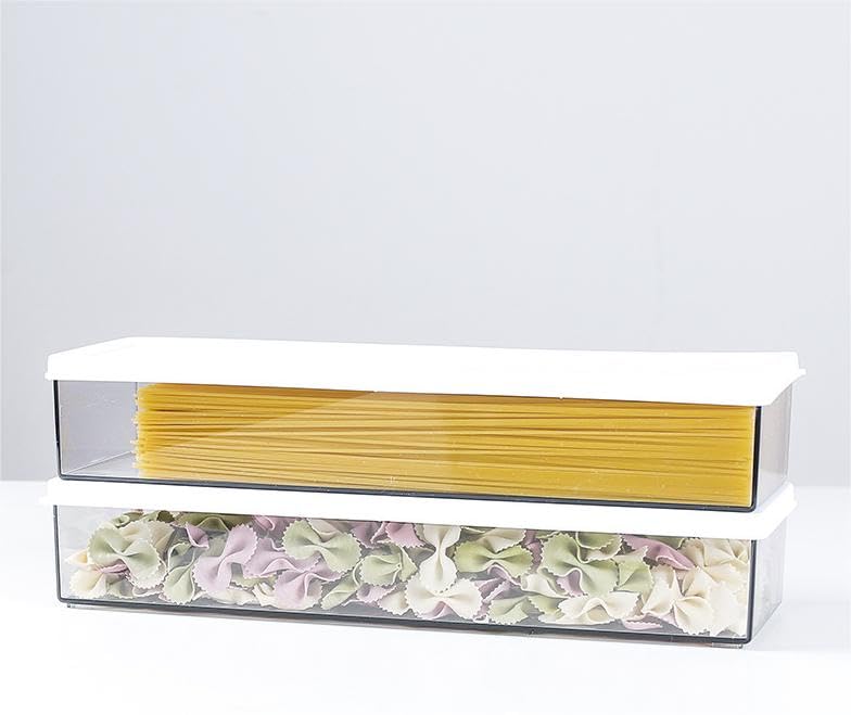 2 Pack Airtight Pasta & Food Storage Containers with Lids - 1100ml/37oz ...