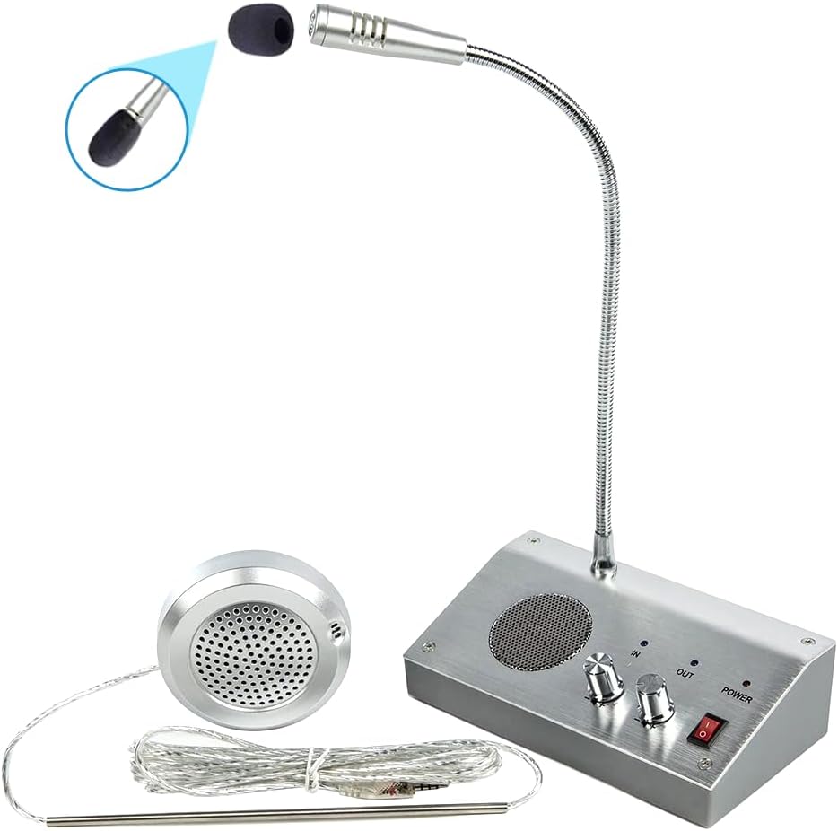 CYSSJF Window Intercom System | Counter Window Intercom Speaker Through ...