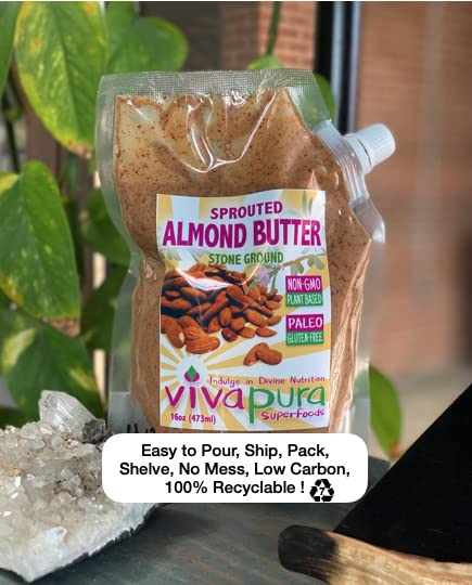 Vivapura Superfoods – Mantequilla de almendras germinadas orgánicas, 16 ...