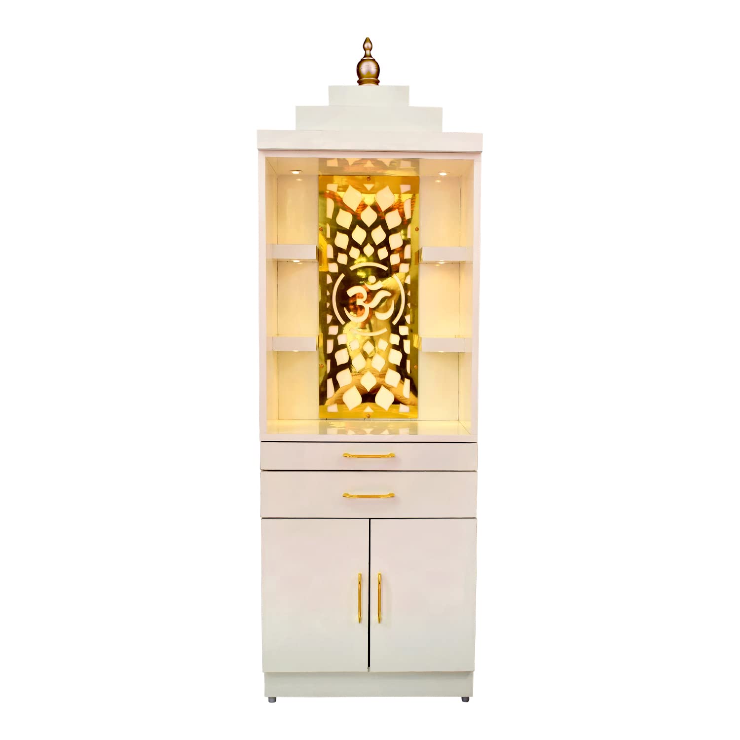 ARTOFINDIA White Wooden Pooja Mandir for Home | Temple for Office/Pooja ...