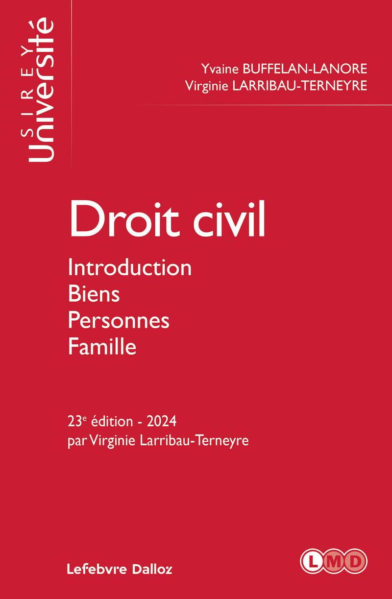 Amazon.fr - Droit civil 23ed 2024 - Introduction, biens, personnes ...