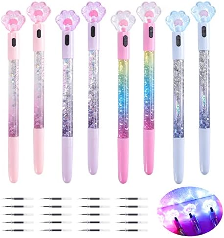 SITAKE 8 Pcs Cute Pens Kawaii Pens Fun Pens, 0.5mm Cat Paw Shiny ...