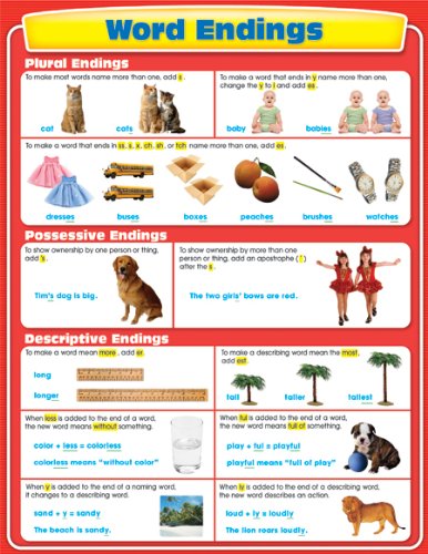 Word Endings Chart : Carson-Dellosa Publishing: Amazon.in: Books