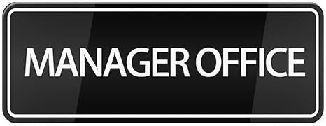 Amazon.com : Manager Office Sign, Main Official Self Adhesive Sign For ...