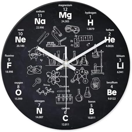 Amazon.com: The Geeky Days 12 Inch Chemistry Clock Battery Operated ...