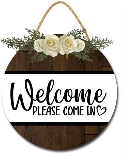 Amazon.com: Bidesign Welcome Please Come In Signs for Front Door Porch ...
