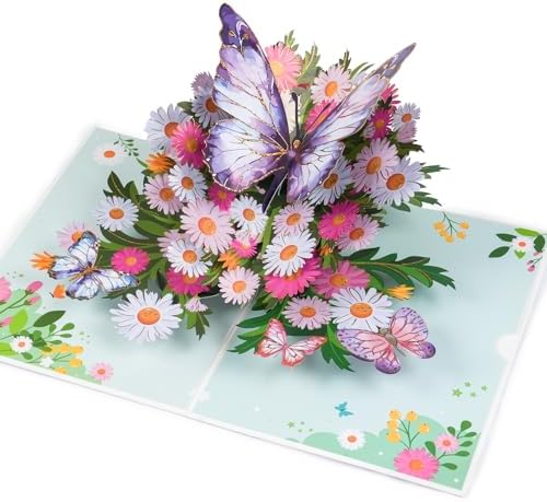 Amazon.com: Fiamr 3D Pop Up Birthday Cards for Women -Butterfly ...
