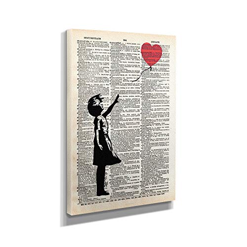 Amazon.com: Banksy Girl With Balloon, Red Balloon Girl Print, Street ...