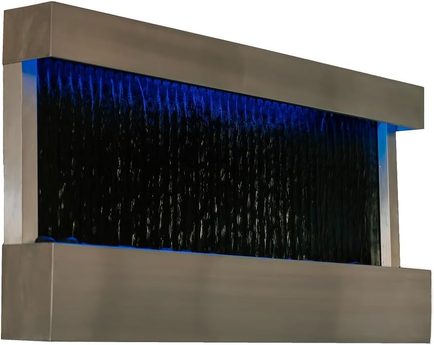 Amazon.com: XBrand 47" Indoor Wall-Mounted Mirror Waterfall Fountain ...